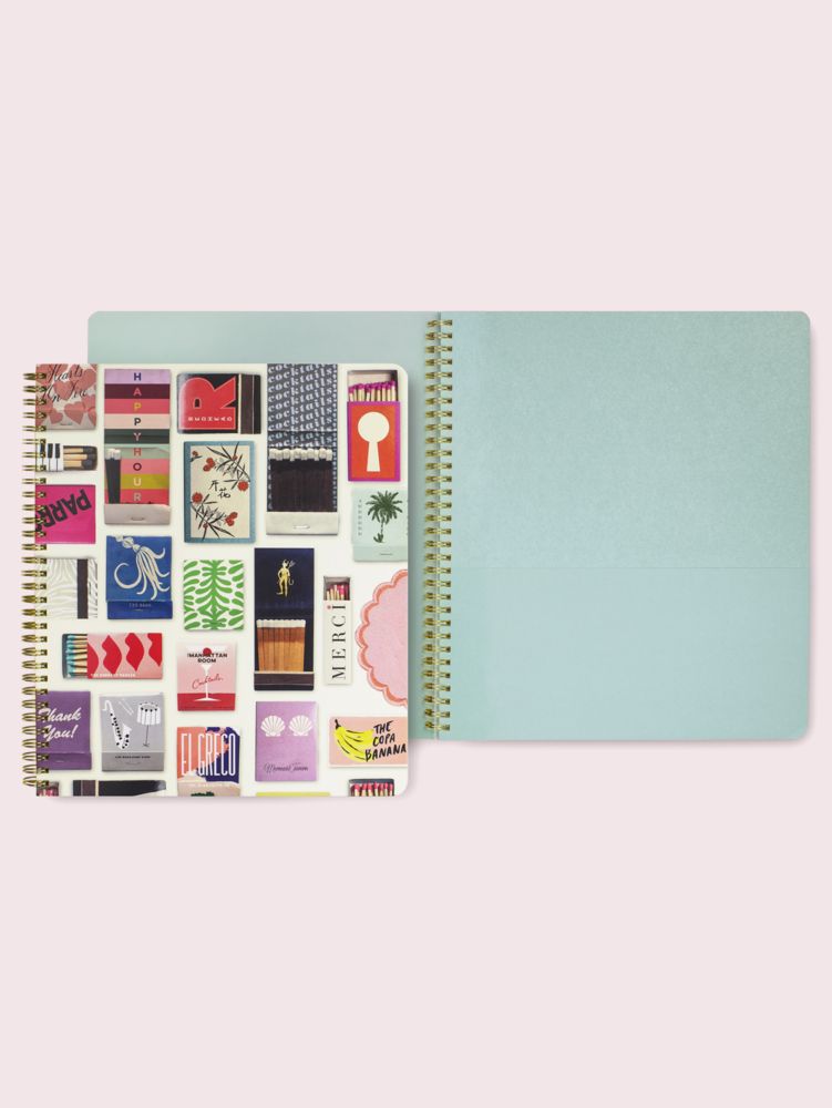 Strike A Match Large Spiral Notebook | Kate Spade New York