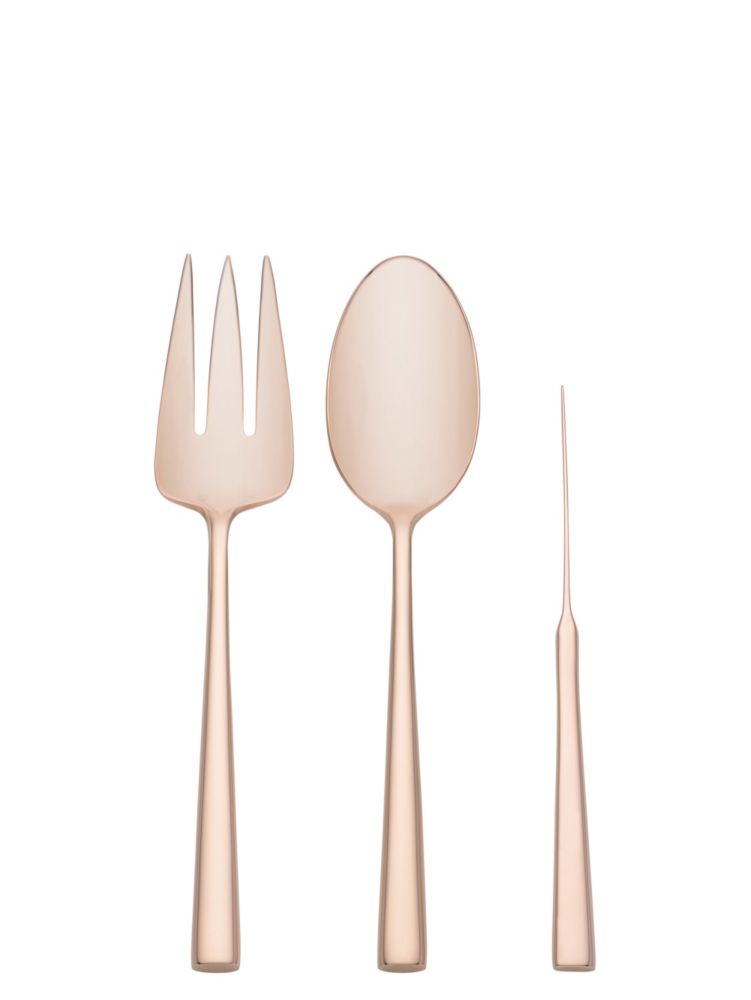 malmo rose gold three-piece serving set | Kate Spade New York