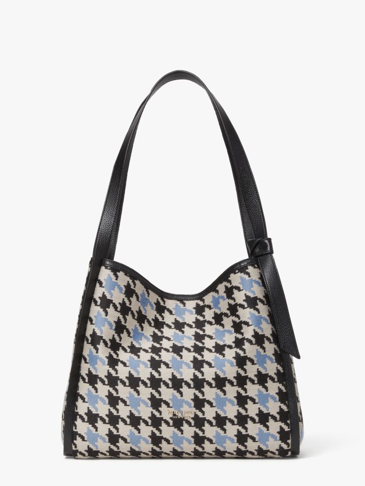 Knott Houndstooth Large Shoulder Bag | Kate Spade New York