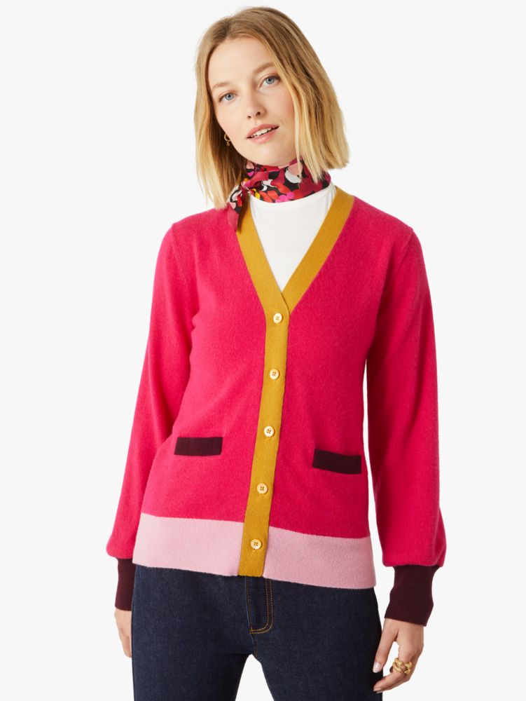 Colorblock Cashmere Gallery Cardigan | Kate Spade Surprise