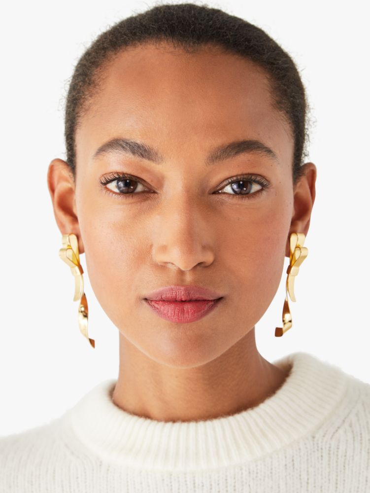 ribbon bow linear earrings | Kate Spade New York