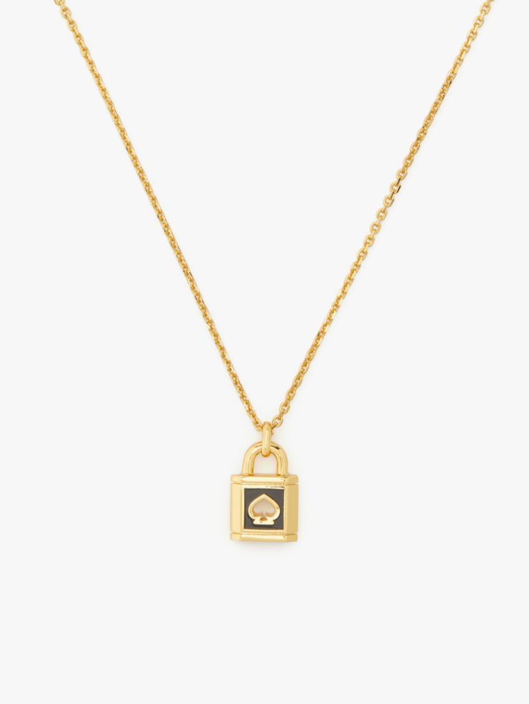 Lock And Spade Enamel Mini Pendant | Kate Spade New York