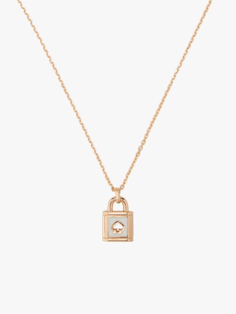 lock and spade enamel mini pendant | Kate Spade New York