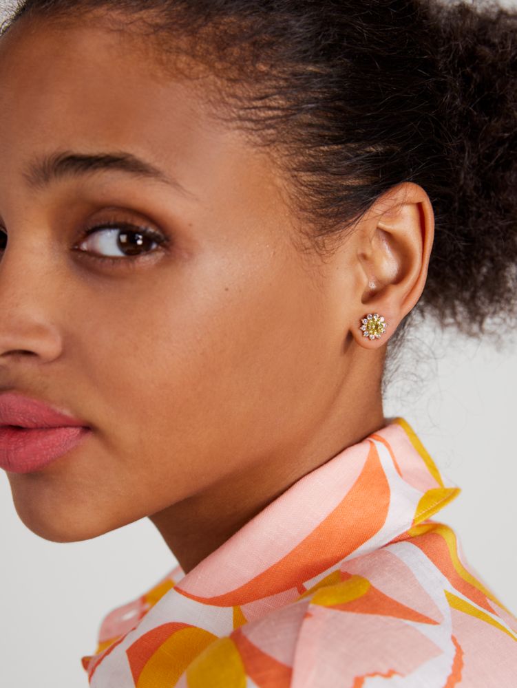 Sunny Stone Halo Studs | Kate Spade New York