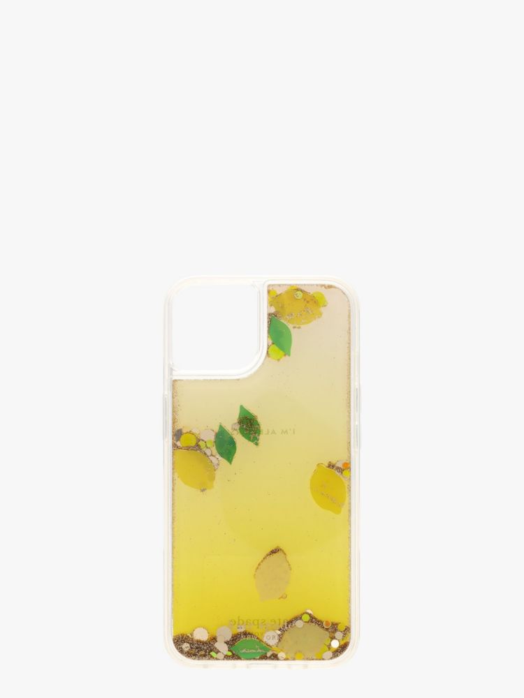 Lemon Drop Liquid Glitter iPhone 14 Case | Kate Spade NL
