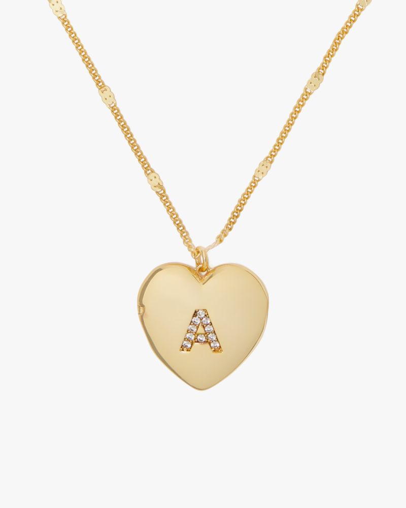 A Heart Letter Locket Necklace | Kate Spade NL