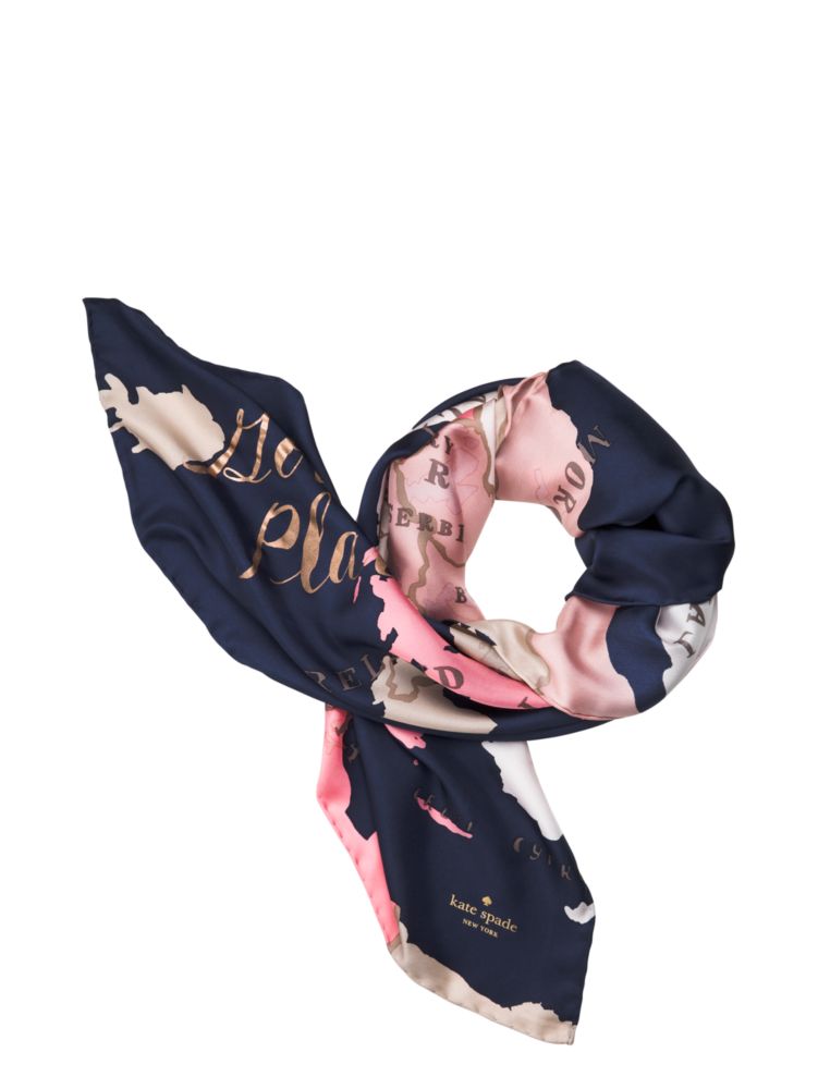 Going Places Silk Square | Kate Spade