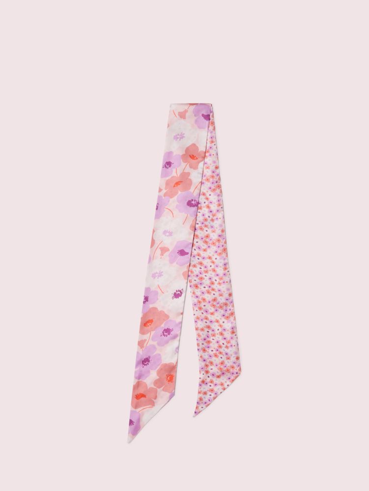 Poppy Field Silk Skinny Scarf | Kate Spade UK