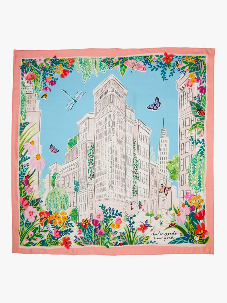 overgrown city silk square scarf | Kate Spade New York