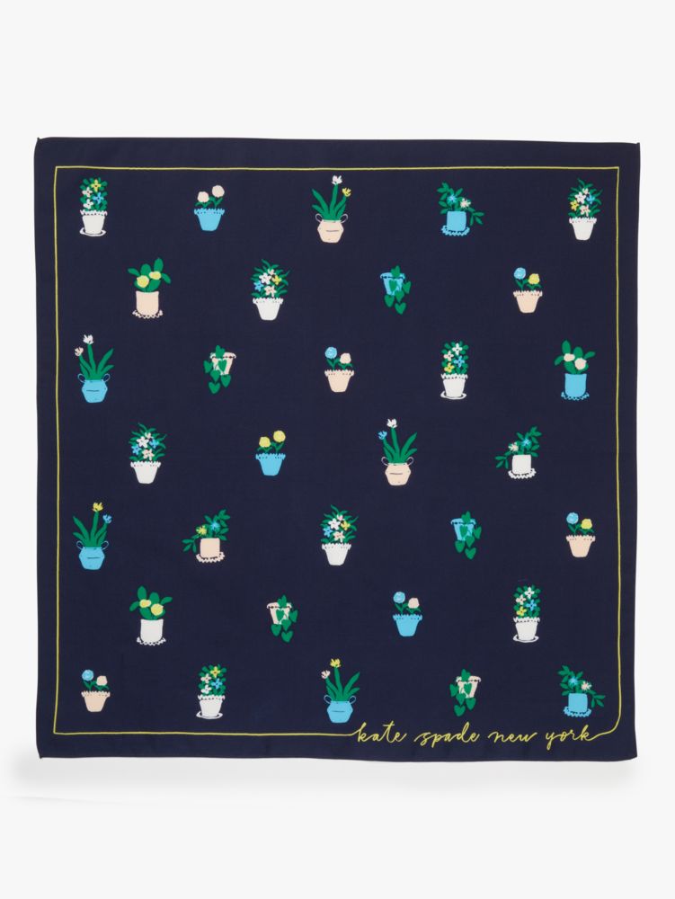 House Plants Cotton-Silk Bandana | Kate Spade New York