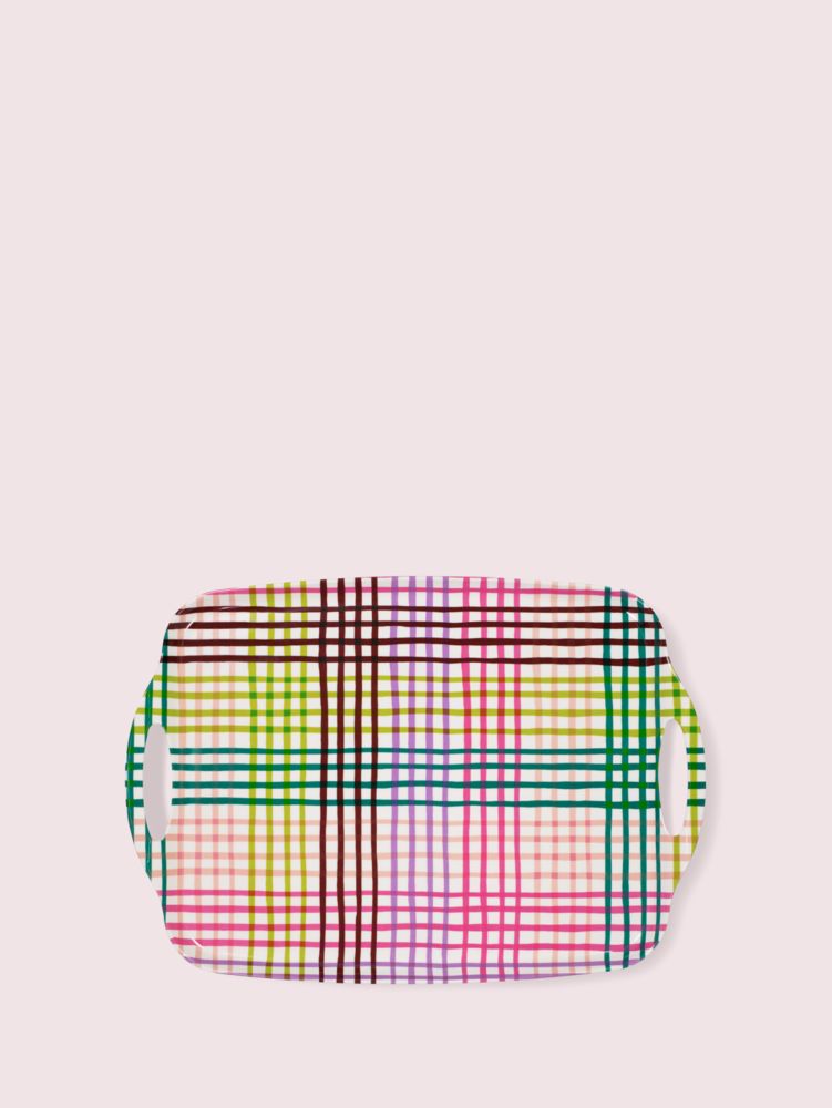 Rainbow Gingham Serving Tray | Kate Spade New York