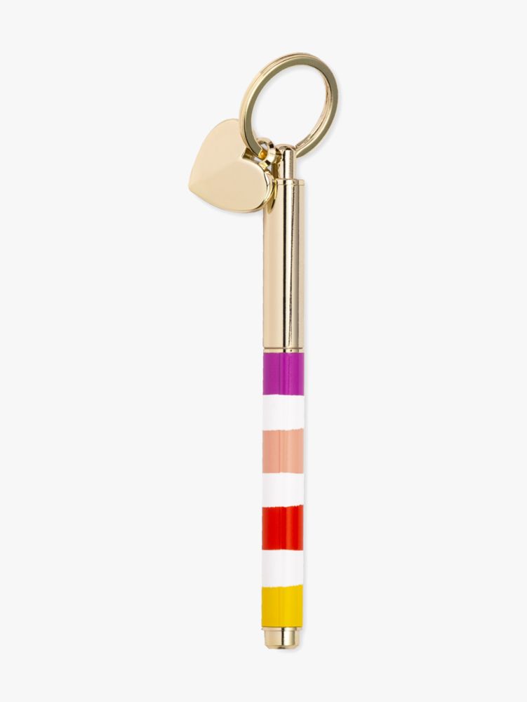 Candy Stripe Ink Pen Key Fob | Kate Spade New York
