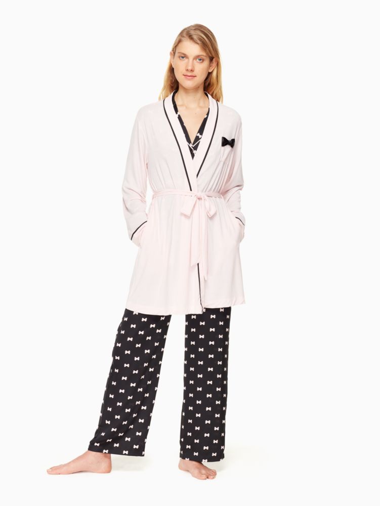 Jersey Blend Bow Robe | Kate Spade New York