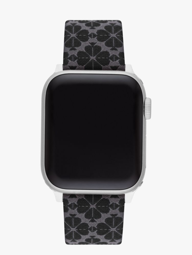 Black Spade Flower Jacquard 38/40mm Band For Apple Watch® | Kate Spade ...