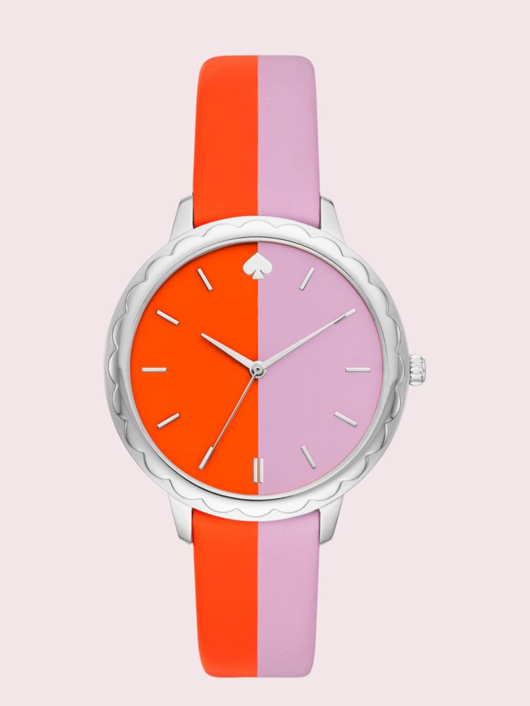 Morningside Scallop Bicolor Leather Watch | Kate Spade New York