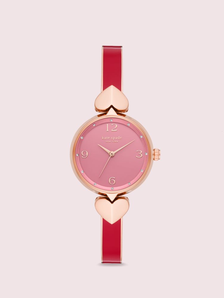 Hollis Red Enamel Stainless Steel Bangle Watch | Kate Spade UK