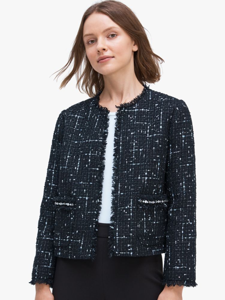 embellished tweed jacket | Kate Spade New York