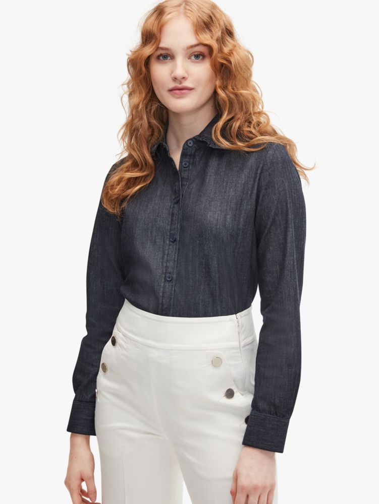 Ruffle Denim Shirt | Kate Spade Surprise