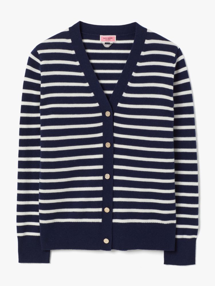 striped v-neck cardigan | Kate Spade New York