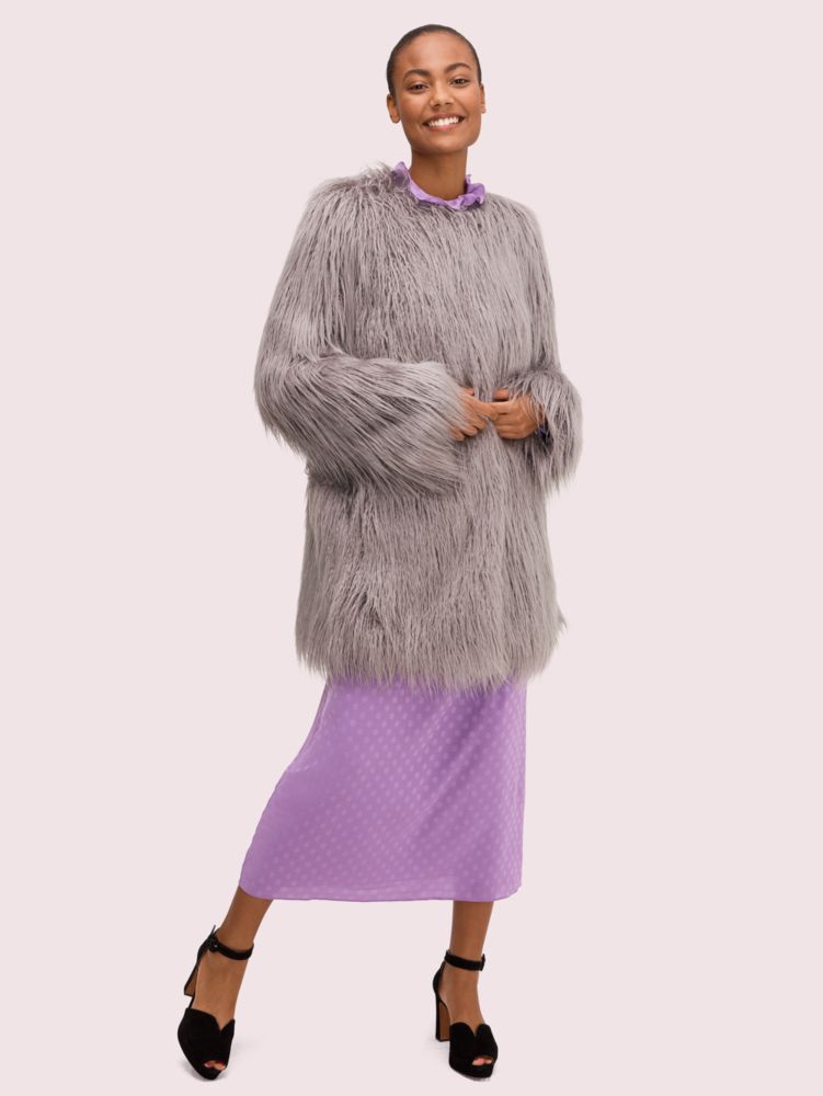 Faux Fur Coat | Kate Spade UK