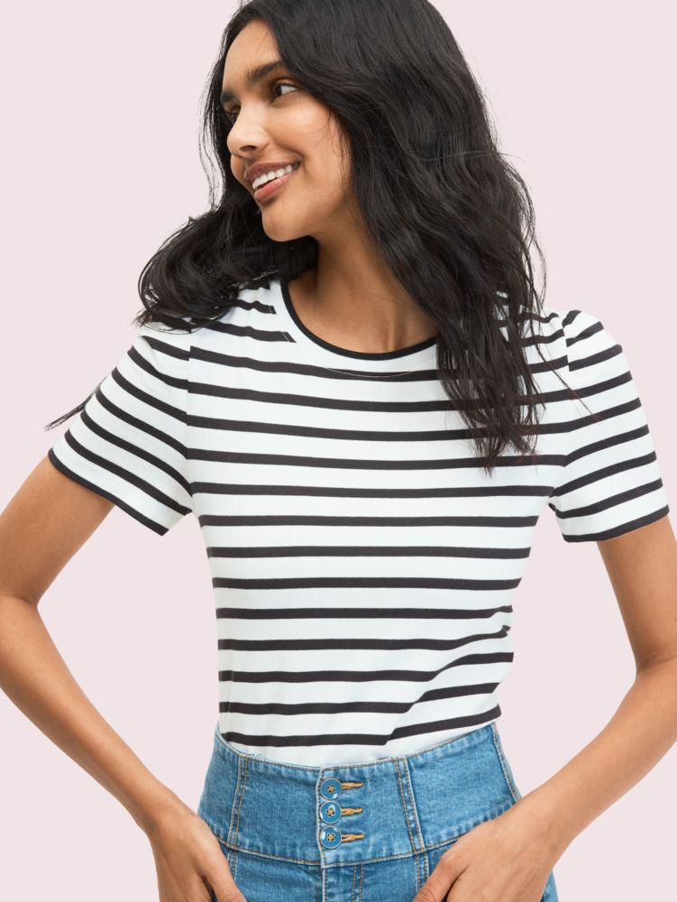 Striped Puff Sleeve Tee | Kate Spade New York