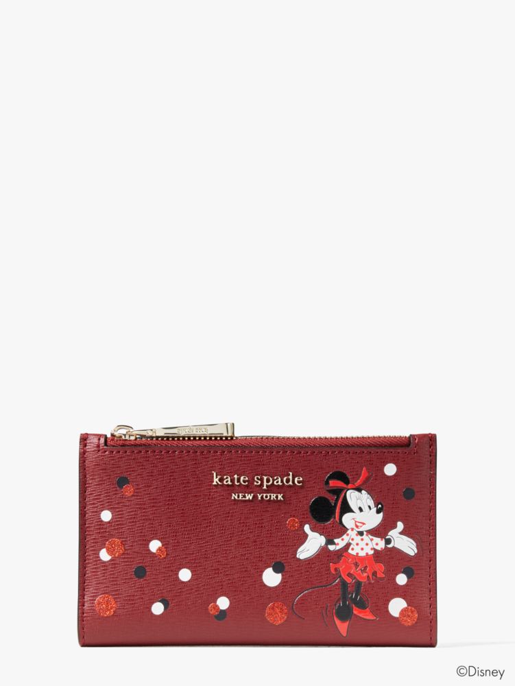 Disney X Kate Spade New York Minnie Mouse Small Slim Bifold Wallet ...