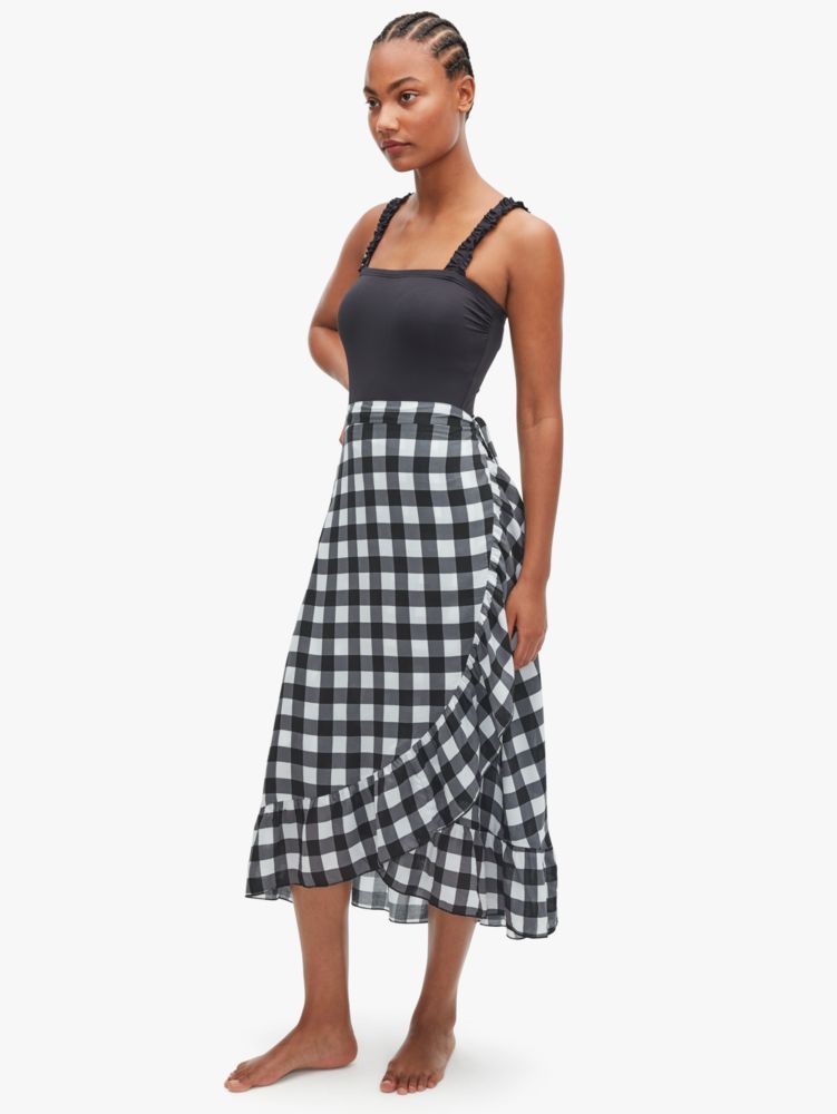 Shoreside Plaid Ruffle Pareo | Kate Spade New York