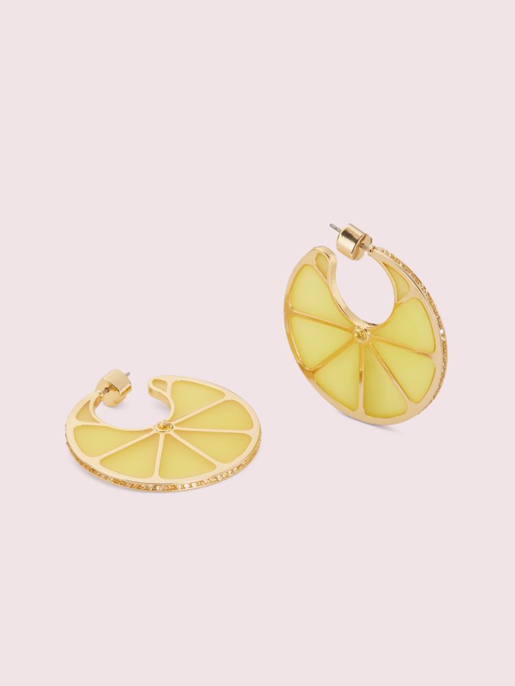 tutti fruity lemon hoops | Kate Spade New York