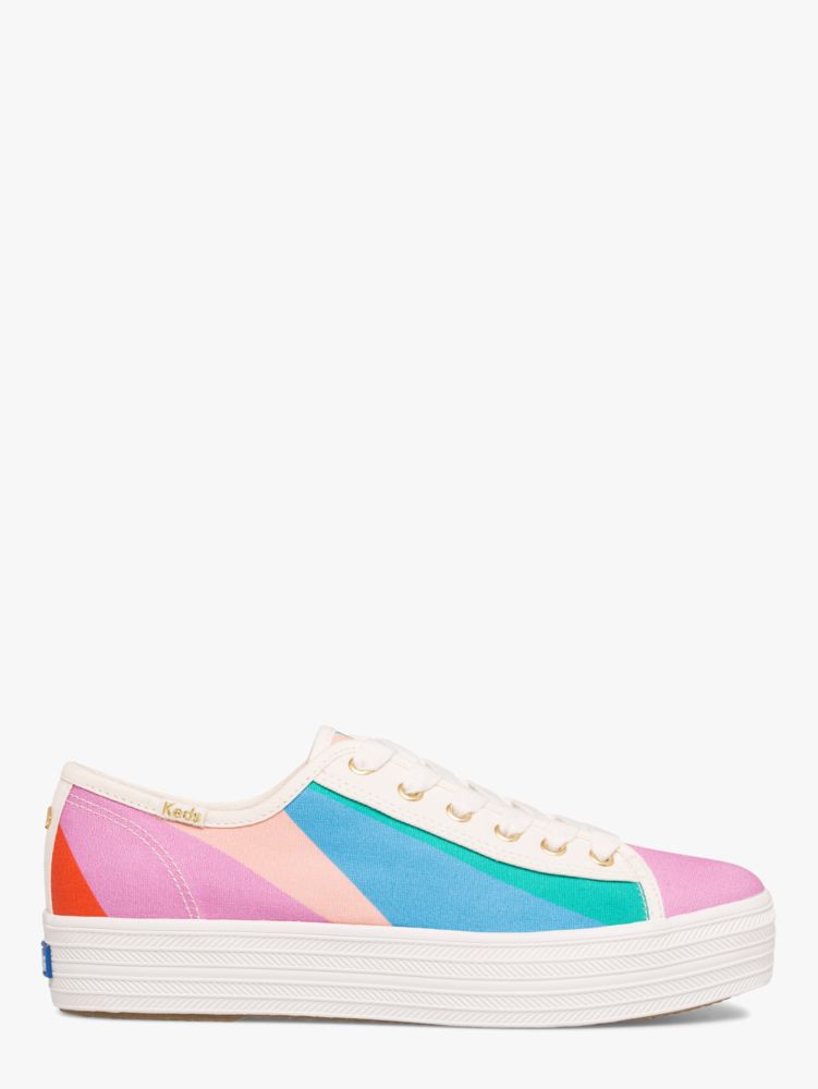Keds X Kate Spade New York Triple Kick Multi Striped Canvas Sneakers ...